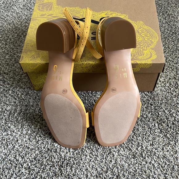 Mix No. 6 | Shoes | Mustard Yellow Suede Sandals With Ankle Strap ...